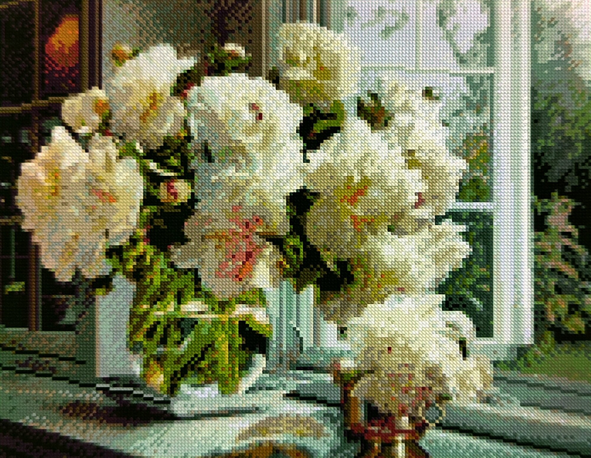 Алмазные мозаика круглые стразы 40/50 цветы, розы, маки, сирень, пионы, полевые, натюрморт, бабочка, пироженое