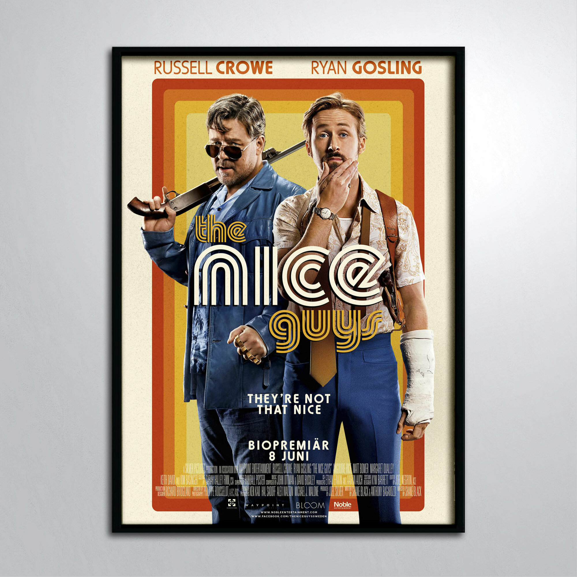 Постер без рамы/Славные парни Райан Гослинг Рассел Кроу Оригинал The Nice Guys