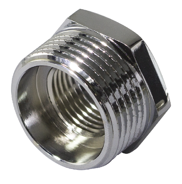 Футорка хром 3/4" х 1/2" НР/ВР TIM K-BX032