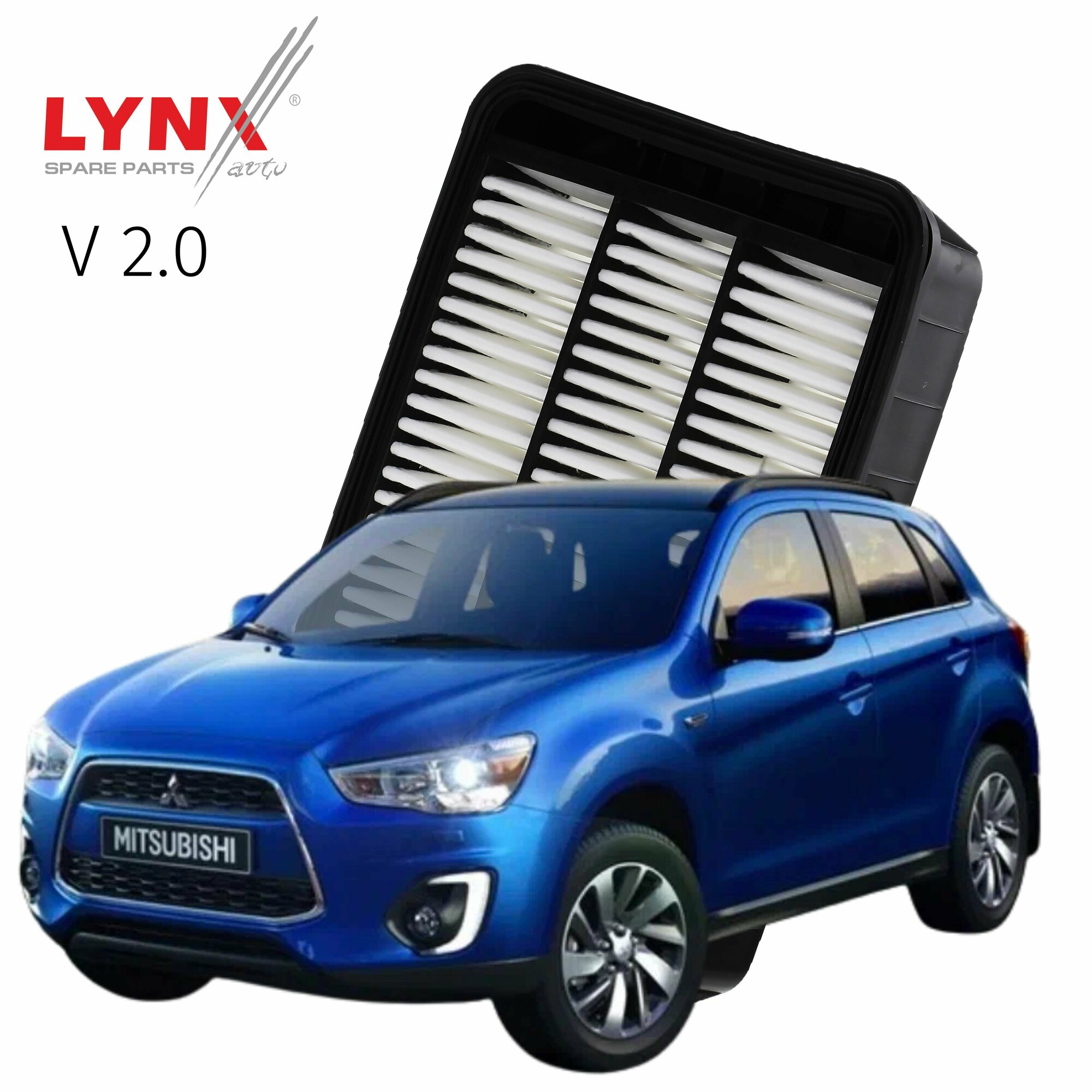 Фильтр воздушный Mitsubishi ASX (1) / Митсубиси АСХ 2010 2011 2012 2013 2014 2015 2016 V2.0 4B11 / 1шт LYNXauto
