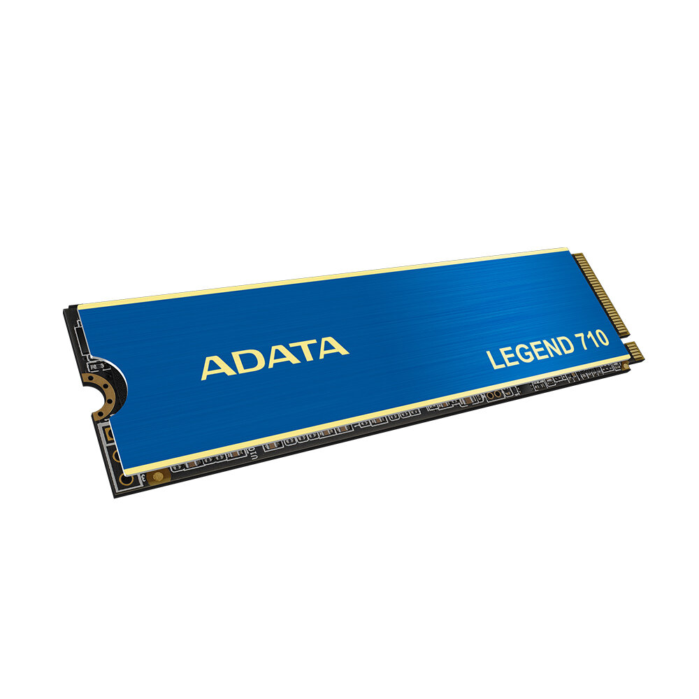 Твердотельный накопитель SSD ADATA M.2 2280 512GB ADATA LEGEND 710 Client SSD ALEG-710-512GCS уц-2 PCIe Gen3x4 with NVMe, 2400/1000, IOPS 90/150K, MTBF 1.5M, 3D NAND, 130TBW, 0,23DWPD, Heat Sink, RTL