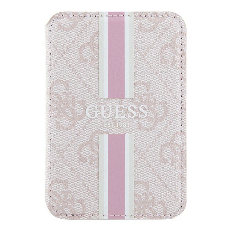 Guess картхолдер для iPhone Wallet Cardslot MagSafe PU 4G Stripes Pink