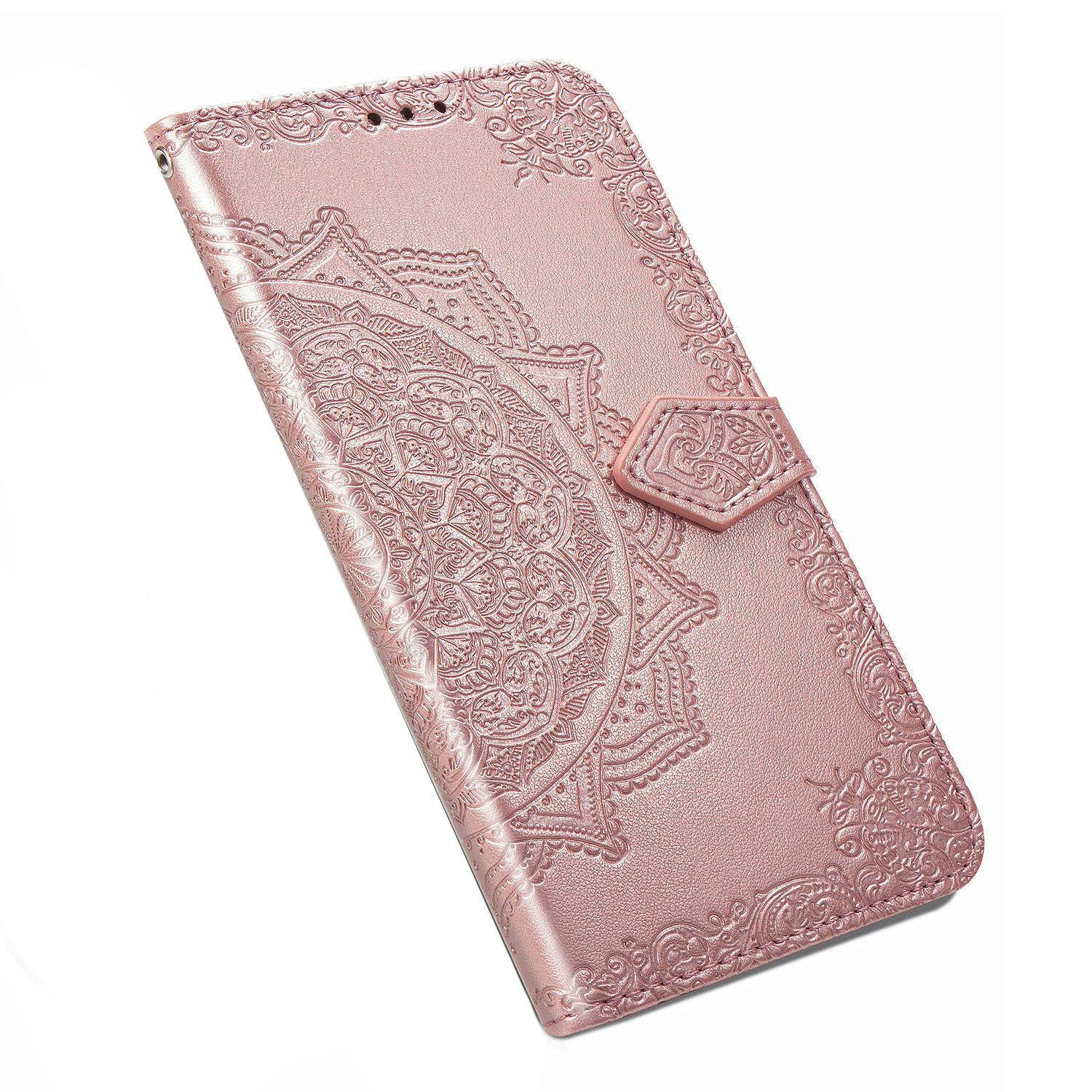 Чехол-книжка MyPads для iPhone 12 (6.1) / iPhone 12 Pro (6.1) розовый с красивыми загадочными узорами женский детский прикольный необычный