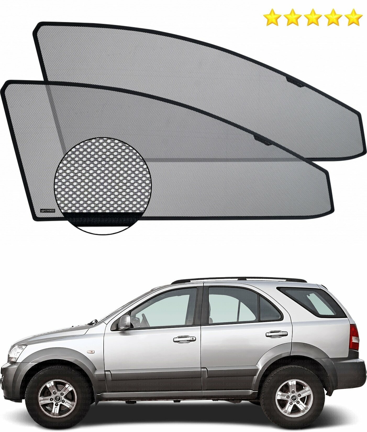 Солнцезащитный экран шторки на автомобиль Kia Sorento Киа Соренто (BL 2002-2009)