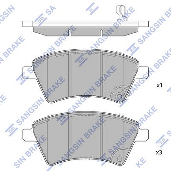 HI-Q SP1751 sp1751 колодки дисковые передние\ Fiat (Фиат) sedici, Suzuki (Сузуки) sx4 1.5i / 1.6i / 1.9ddis 06