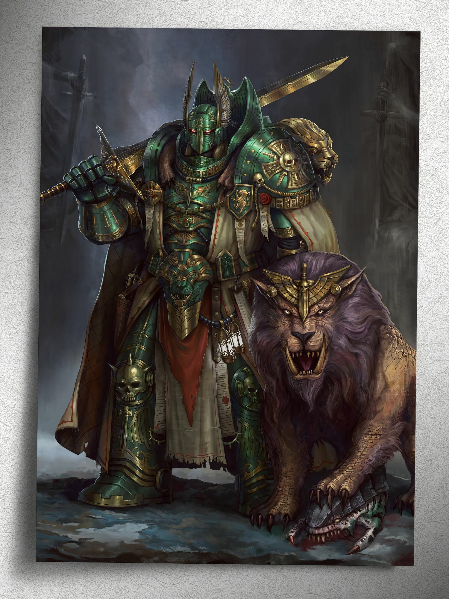 Постер: Лион Эль Джонсон (Темные Ангелы, Вархаммер 40000, Warhammer)