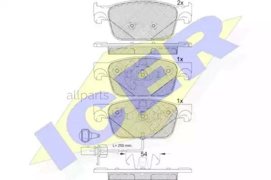 ICER 182270 Колодки тормозные