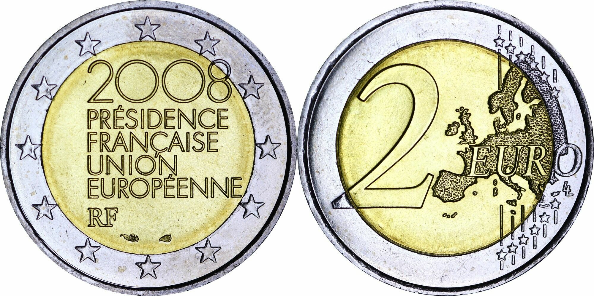 Франция 2 евро, 2008 Председательство Франции в Европейском Союзе UNC