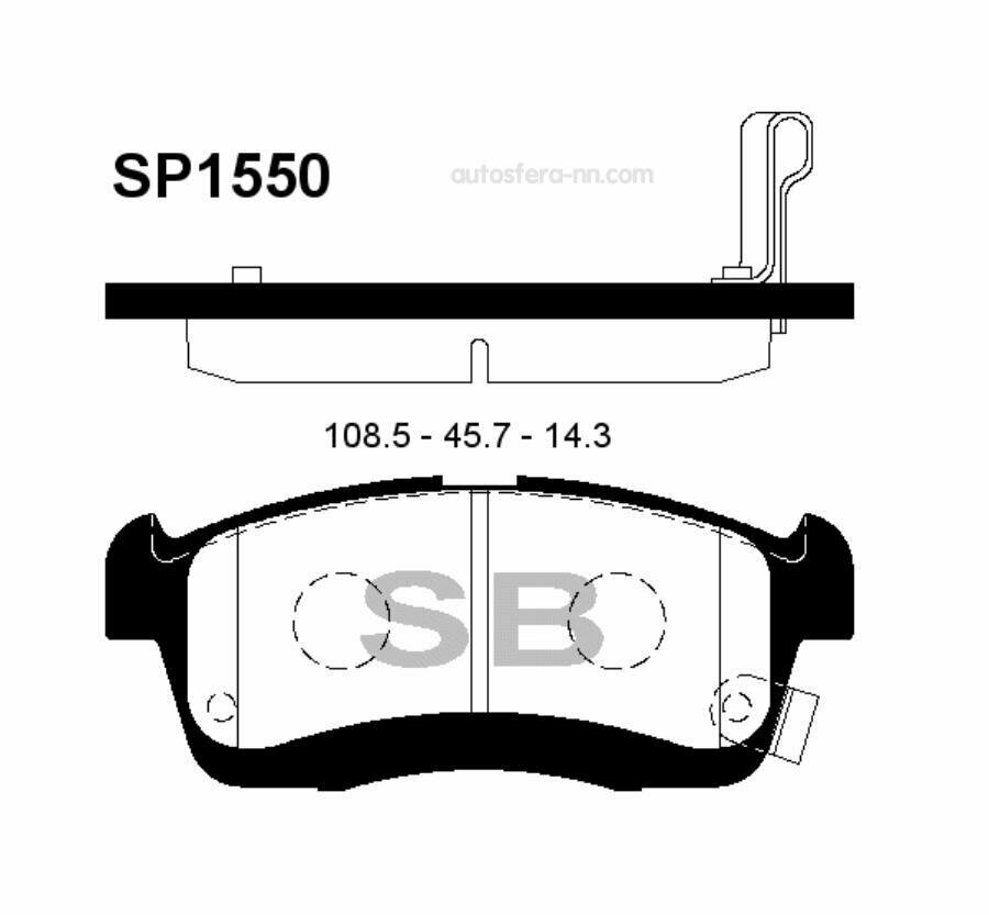 SANGSIN BRAKE SP1550 SP1550 колодки дисковые передние!\ Suzuki Ignis 1.3 00-03