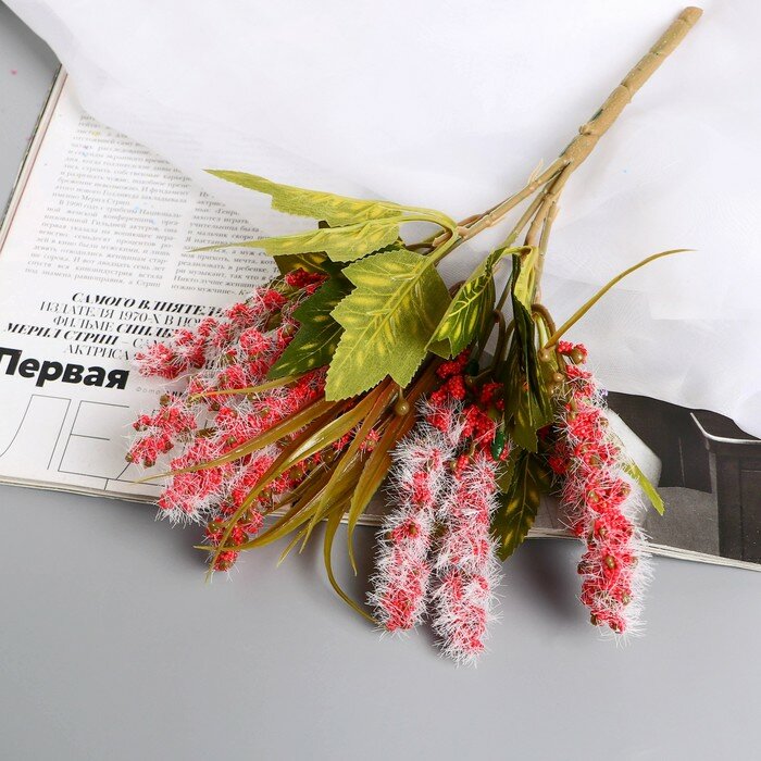 Букет искусственный Пушица акация, h=30 см, микс, 2 шт.