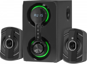 Defender Акустическая система 2.1 Defender Eclipse 65593, сабвуфер 20Вт, сателлиты 2x10Вт, с MP3 плеером, с FM радио, черный (Bluetooth) (ret)