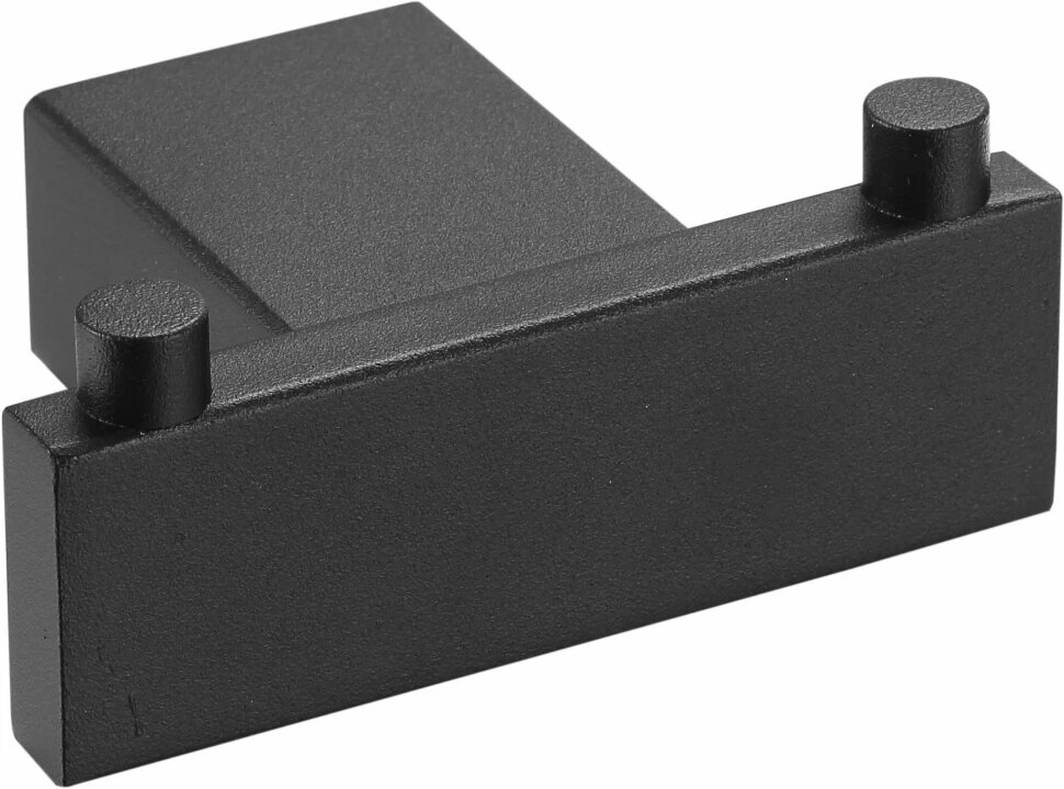 Крючок Mediclinics Harmonia AI2418B двойной, для ванны, черный матовый