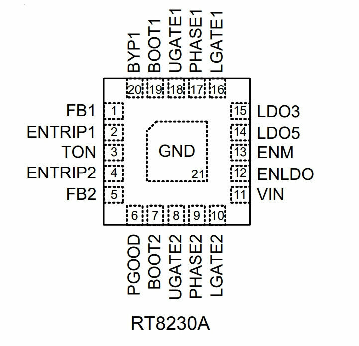 Микросхема RT8230AGQW 2F=