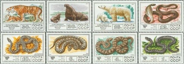 Почтовые марки СССР 1977г. "Фауна СССР" Животные, Фауна MNH