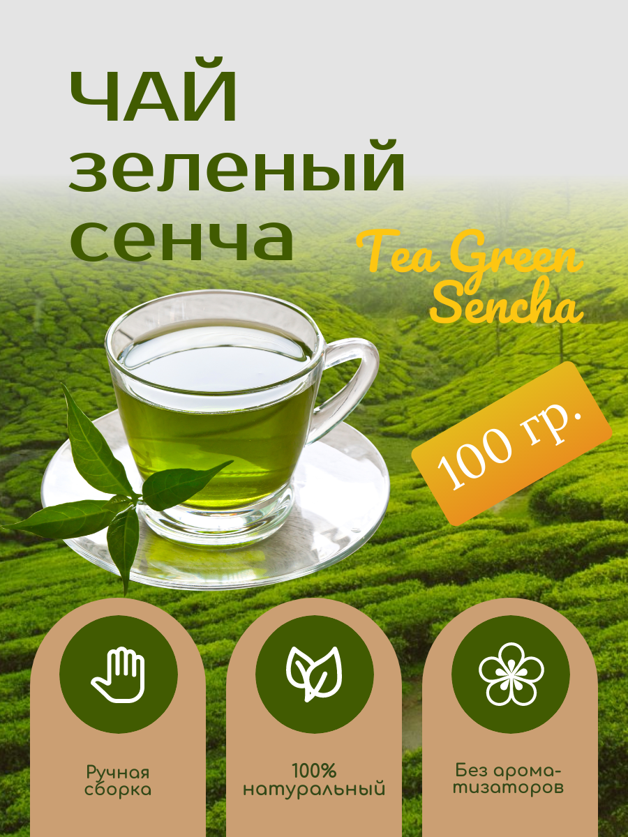 Шантирус Чай зеленый Сенча Tea Green sencha (Китай) 100г