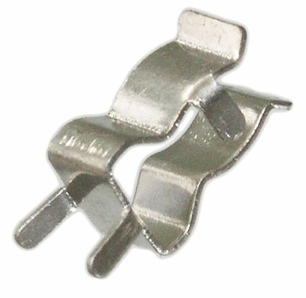 Держатель предохранителя никелевый 5х20мм на плату. 50 штук (25 комплектов)