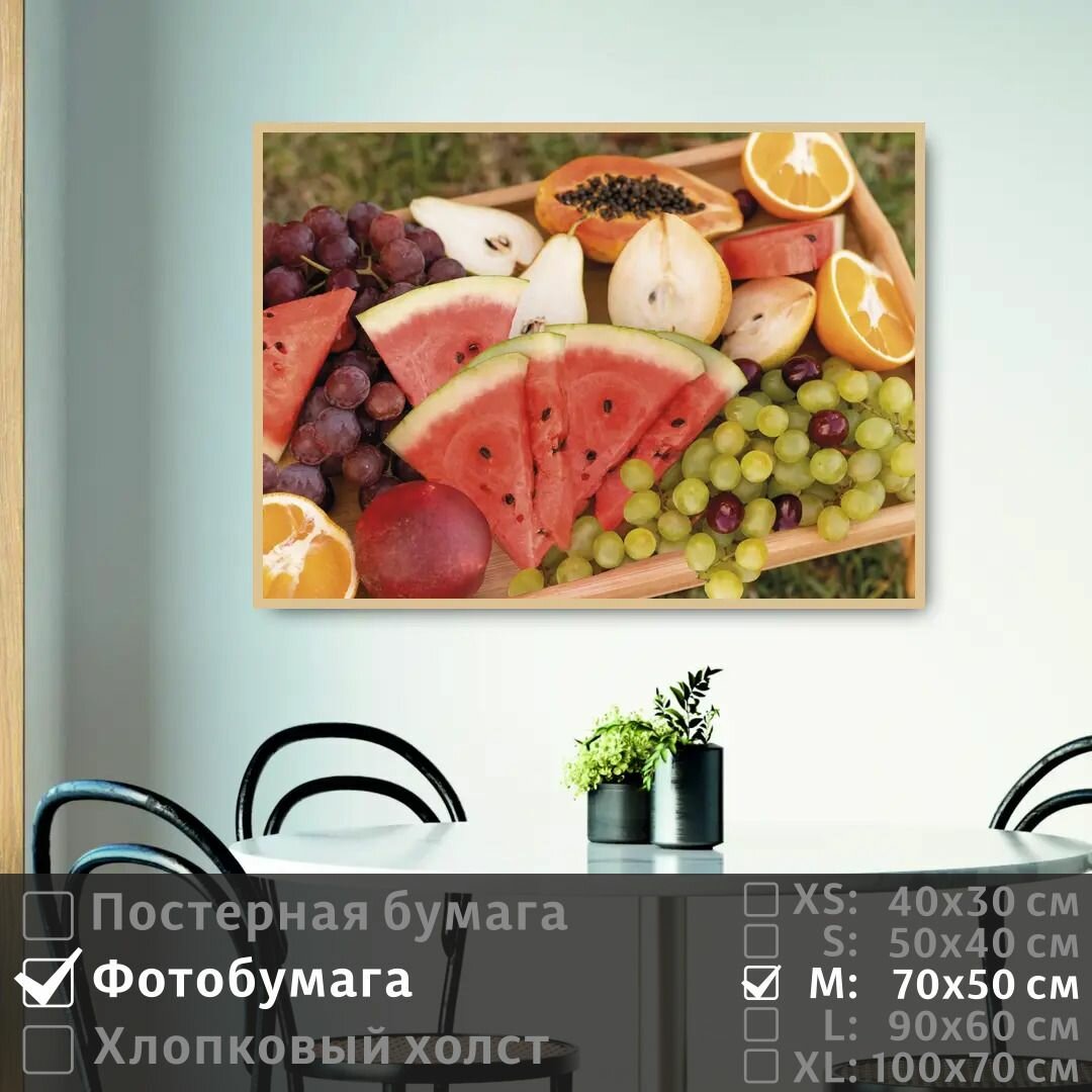 Постер на фотобумаге Красочные Тропические Фрукты 70х50 см ПолиЦентр