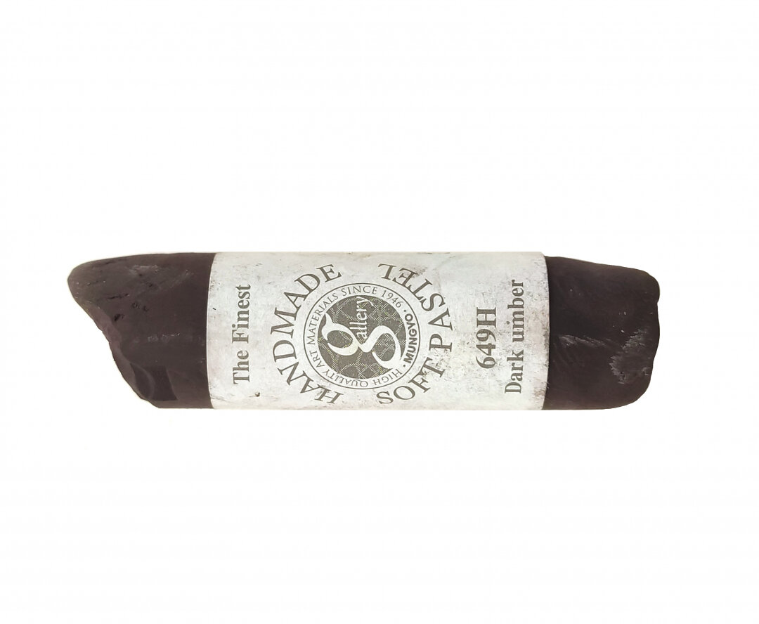 Mungyo Пастель сухая мягкая круглая ручной работы №649, темная умбра