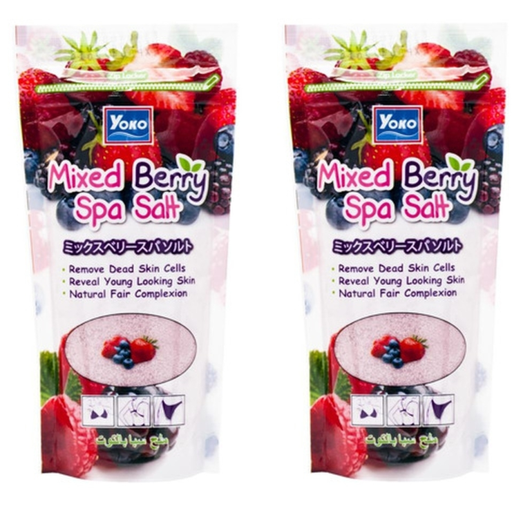 Скраб для тела Yoko Spa Salt, солевой, Ягодный микс, 300 гр, 2 шт.