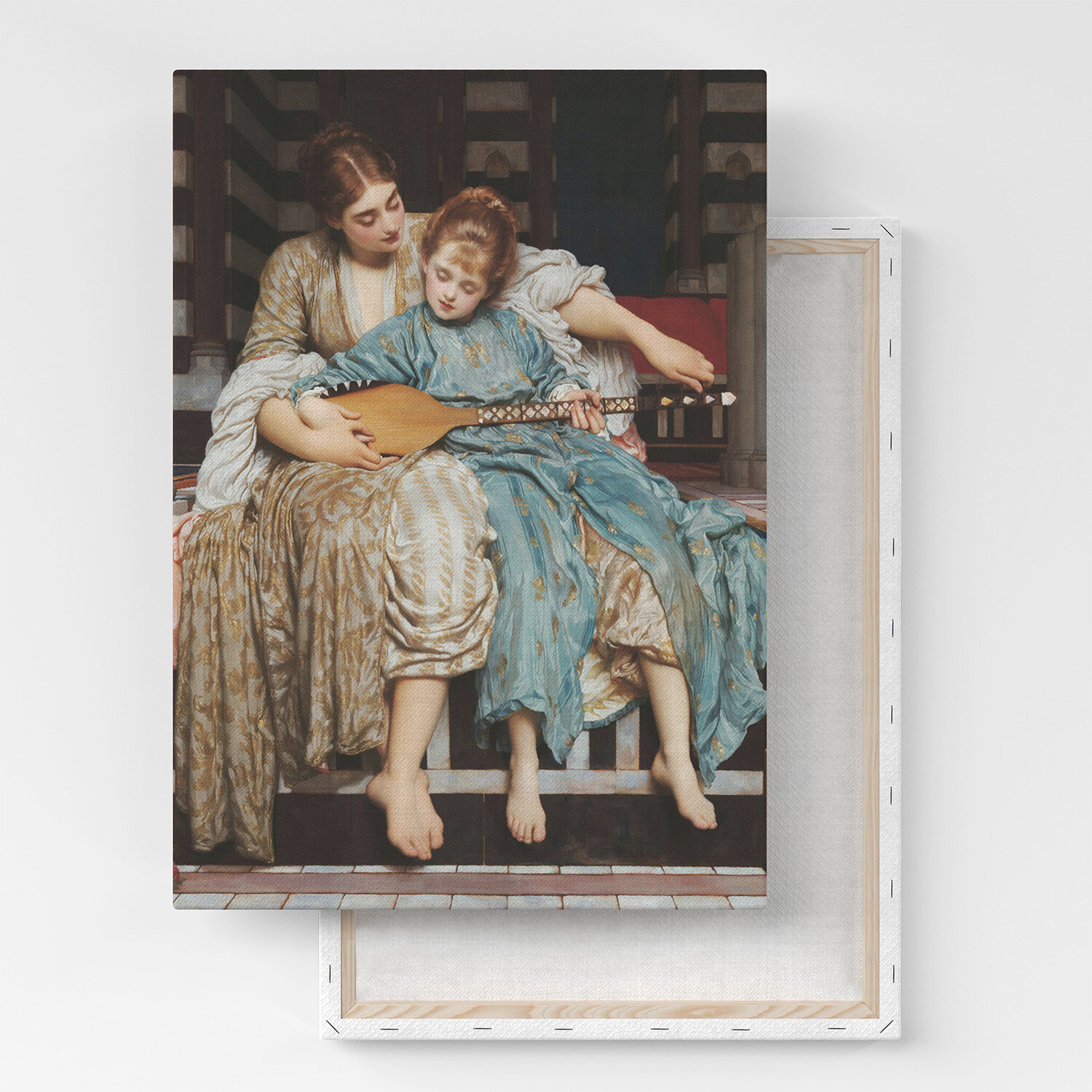 Картина на холсте, репродукция / Фредерик Лейтон - The Music Lesson / Размер 40 x 53 см