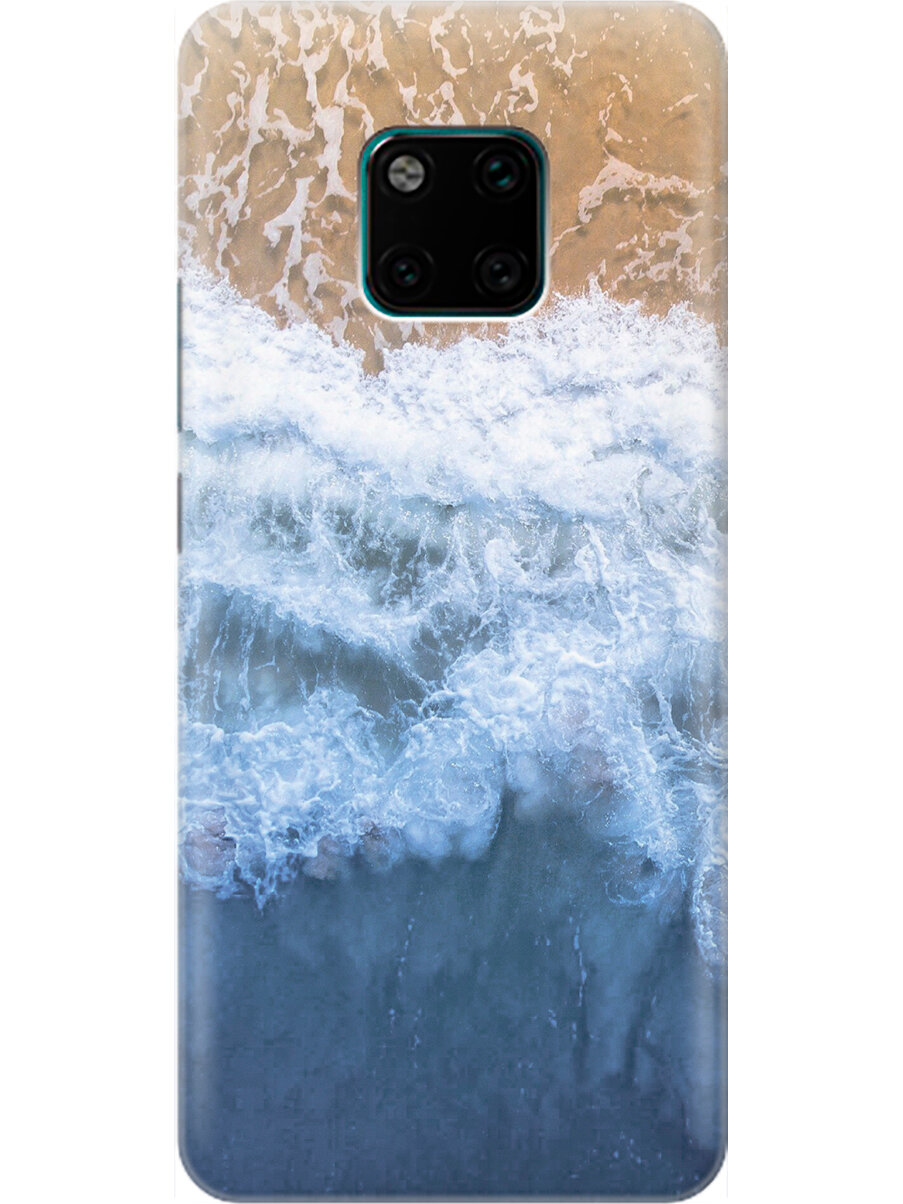 Силиконовый чехол на Huawei Mate 20 Pro, Хуавей Мейт 20 Про с принтом "Океанская волны"