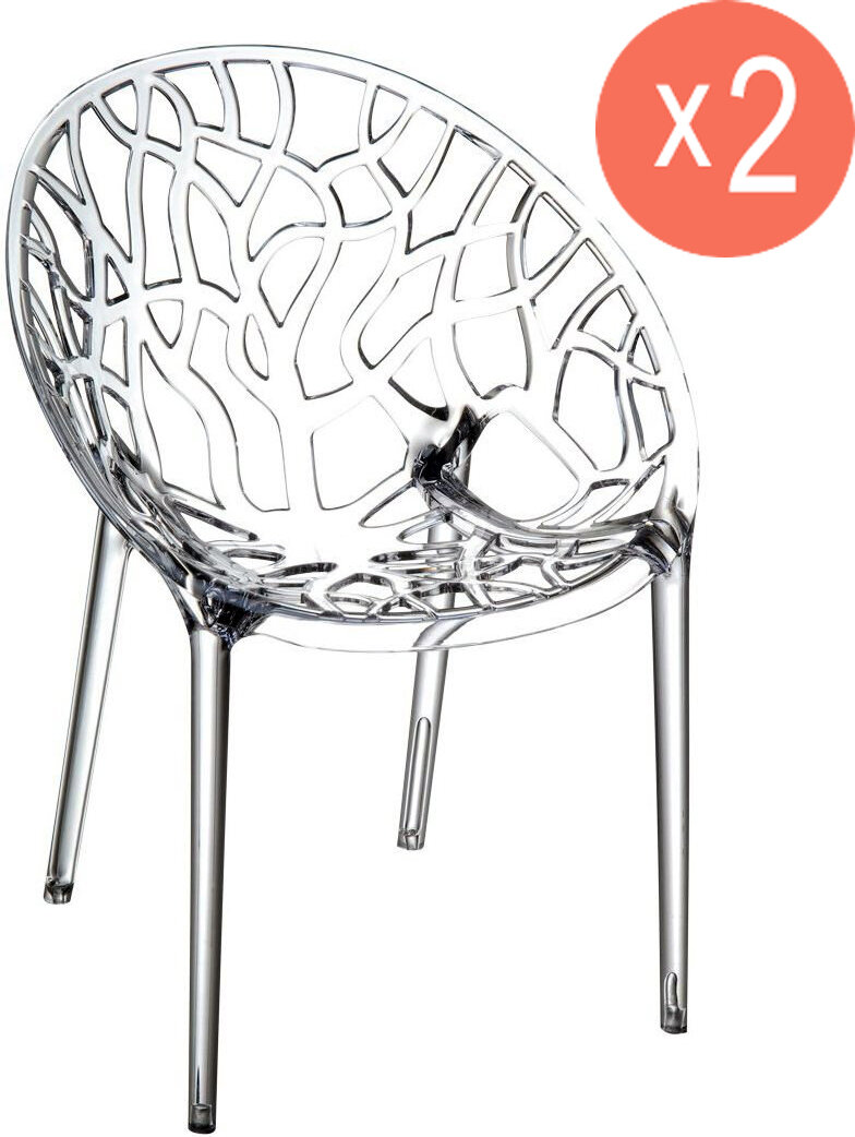 Комплект из 2-х прозрачных кресел Crystal, Siesta Contract, Турция