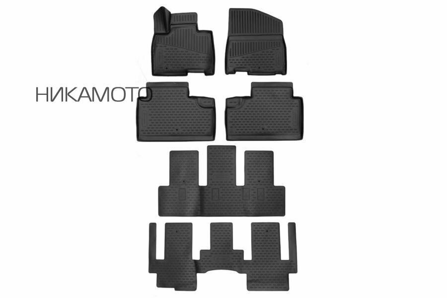 ELEMENT-AUTOFAMILY ELEMENT3DAN0023210 Коврики 3D в салон подходят для KIA Carnival (IV) 2020->, Premium +, кроссвэн, 5шт. (полиуретан)
