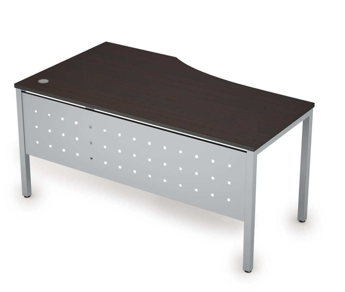 Стол письменный угловой правый м/к (сечение 40*40) AVANCE ALSAV 6МК.021 Венге/Алюминий матовый 1600*900*750