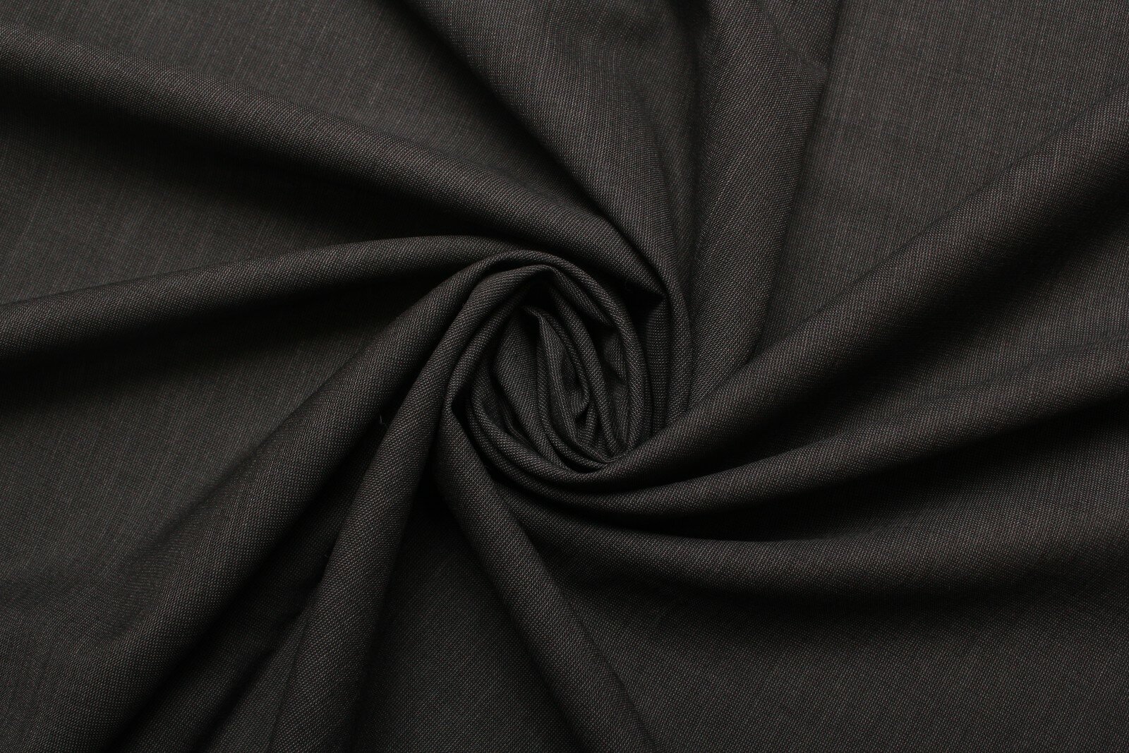 Ткань Шёлк костюмный Canali серо-графитовый меланж, ш150см, 0,5 м