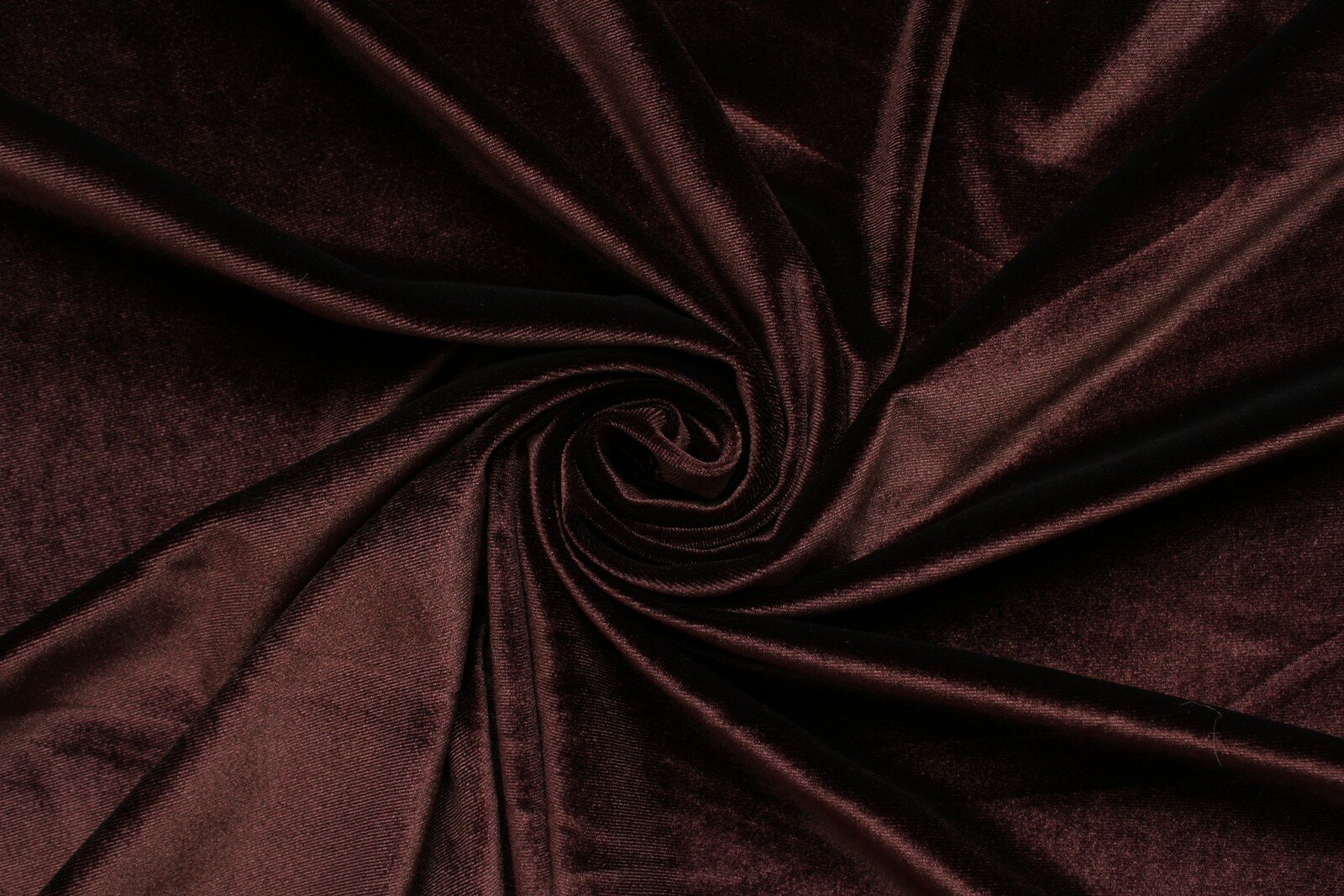 Ткань Бархат-стрейч шоколадный, ш146см, 0,5 м