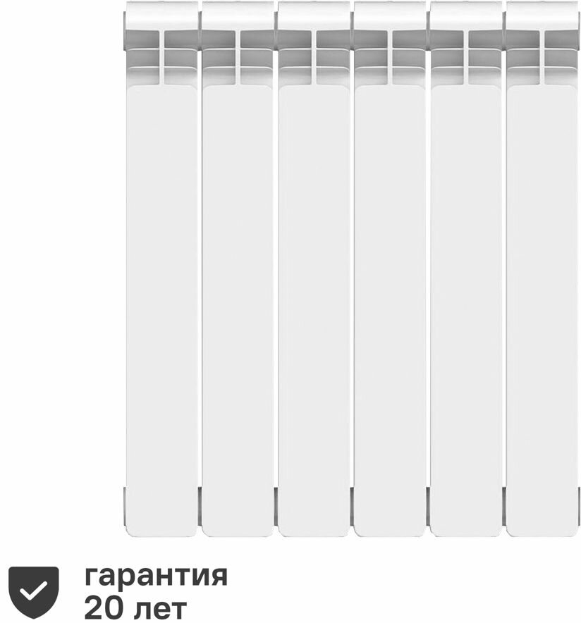 EQUATION радиатор биметаллический 1" 500/100 мм (6 секций)