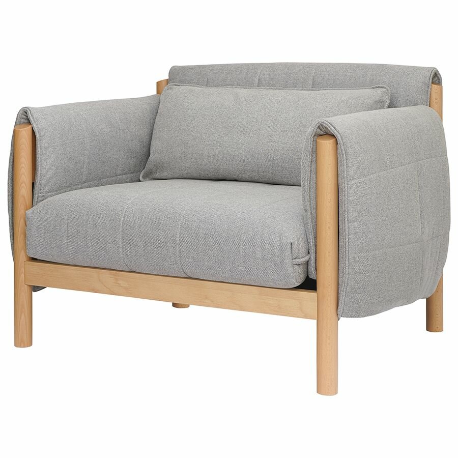 Лаунж-кресло Noak рогожка серое