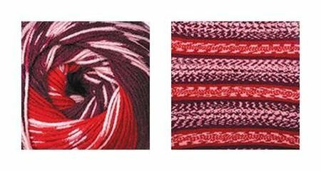 Пряжа Nordic YarnArt, красн/вишня/бел - 664, 20% шерсть, 80% акрил, 3 мотка, 150 г, 510 м.