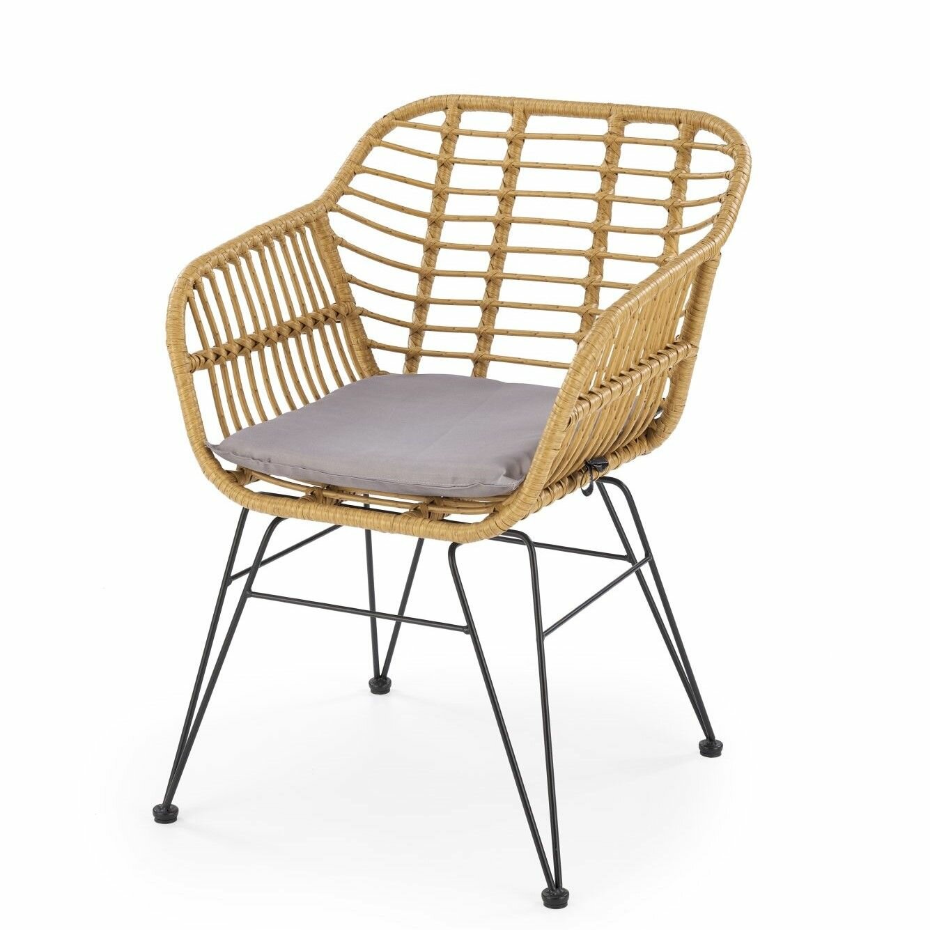 Стул HALMAR K541 серый/натуральный/черный