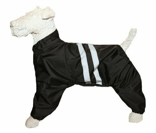 Комбинезон для ДЖЕК-РАССЕЛ-ТЕРЬЕРА суки, со светоотражающими полосами, цвет чёрный