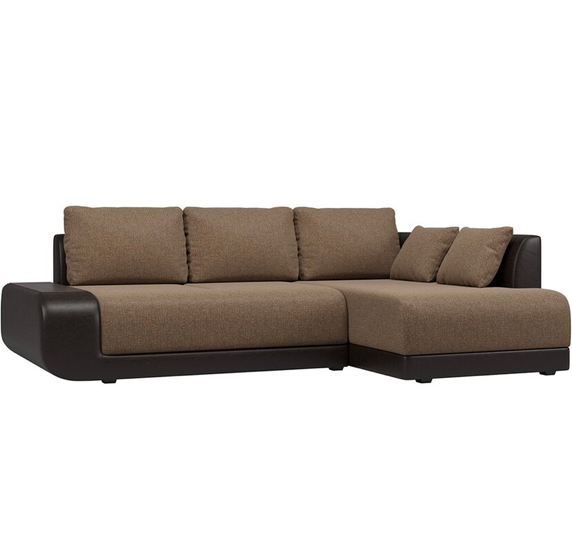 Диван угловой DiHall "Нью-Йорк Стрит", пума, с ящиком для белья, 88x163 см