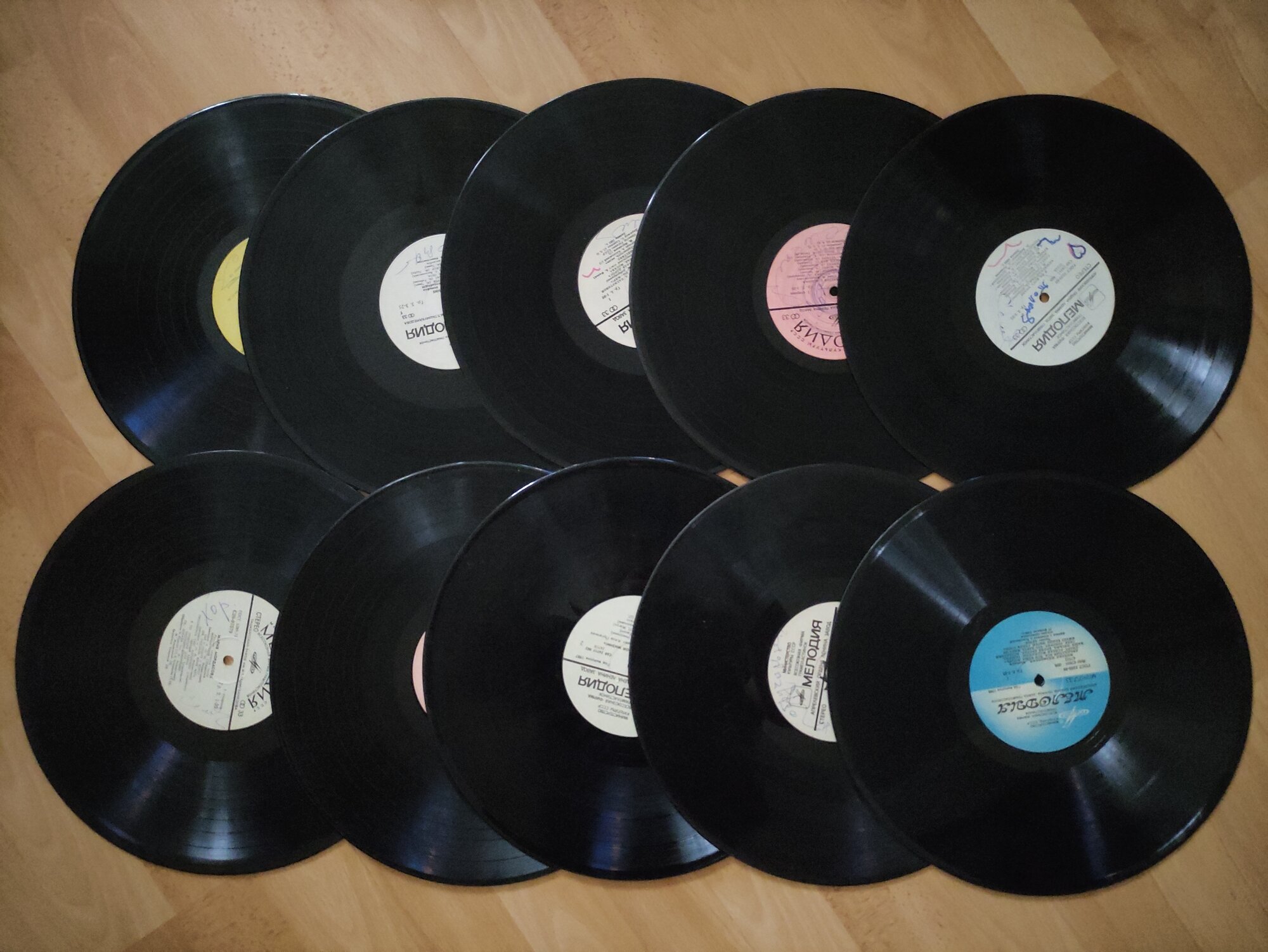 10 Виниловых пластинок 300 мм. для поделок и дизайна