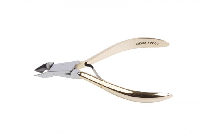 GD 06-17660 Кусачки gd для кутикулы 6 мм, золотистые