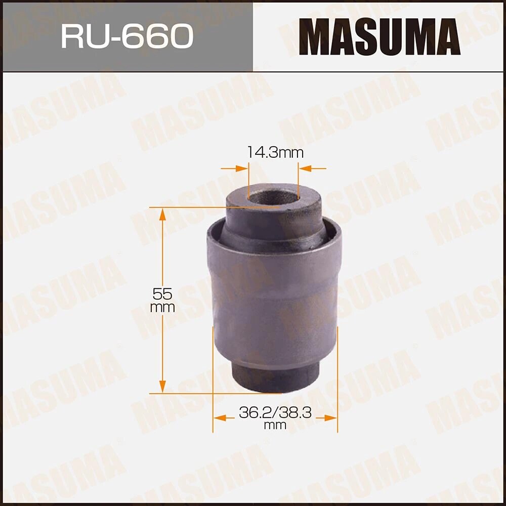 MASUMA RU660 Сайлентблок внутренний заднего нижнего рычага Masuma RU660