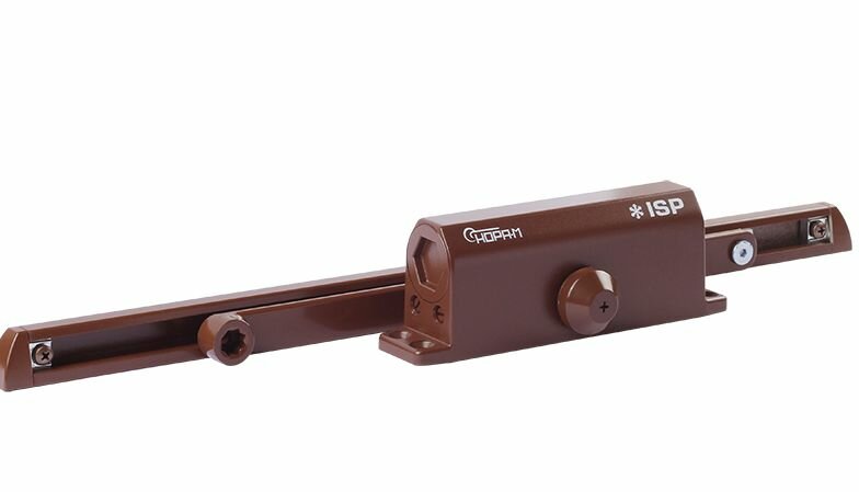 Доводчик дверной со скользящей тягой 440 Slider ISPARUS от 70 до 130 кг (коричневый)