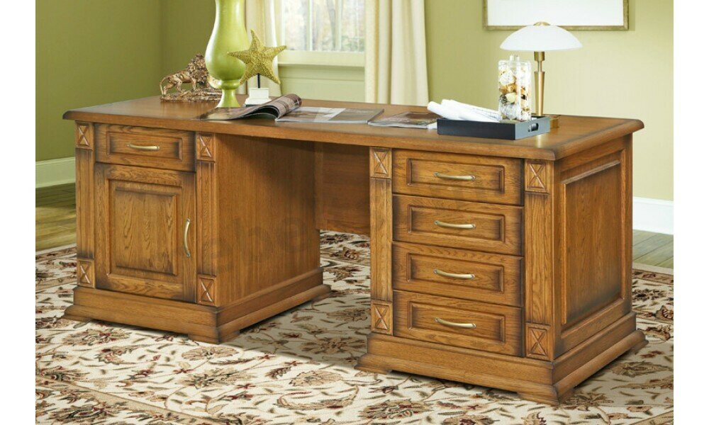 Письменный стол ммк-древ Верди 040, 180х60х75 классический орех 2