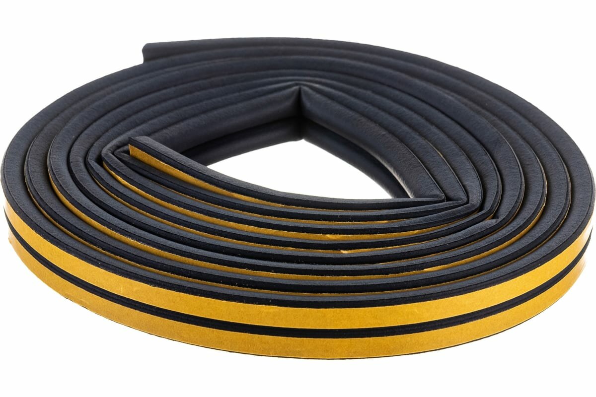 Sila D-профиль 6м самоклеящийся уплотнитель 9х7.4 мм черный Польша SILADBL6