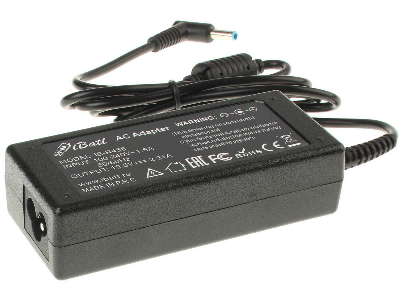 Блок питания iBatt 19,5V 2,31A, 45W, разъём 4.5*3.0 mm, pin для ноутбуков Compaq