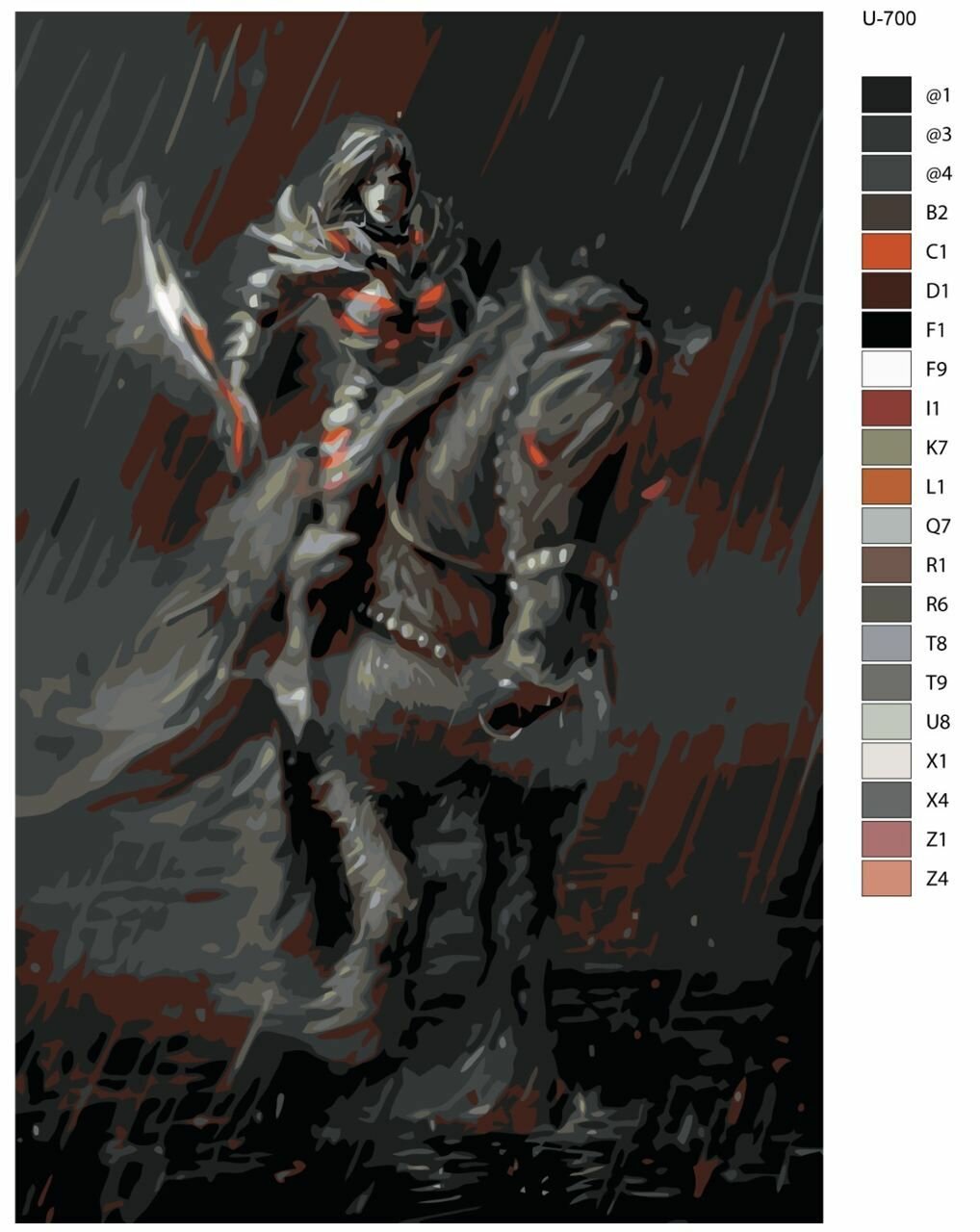Картина по номерам U-700 "Игра Skyrim (Скайрим)" 40x60 см
