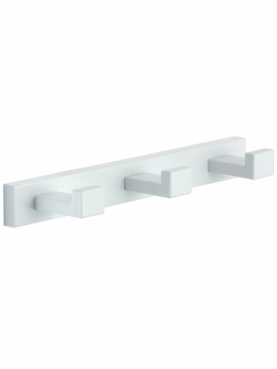 Крючок для ванной Ganzer GZ88053-F, белый, тройной, с держателями, латунь