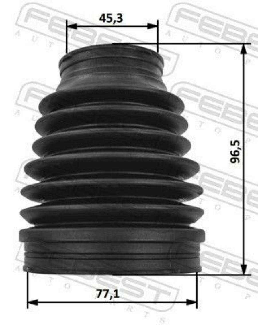 FEBEST 2215PK520 пыльник ШРУС внутренний комплект PVC 77.1X96.5X45.3 2215P-K520