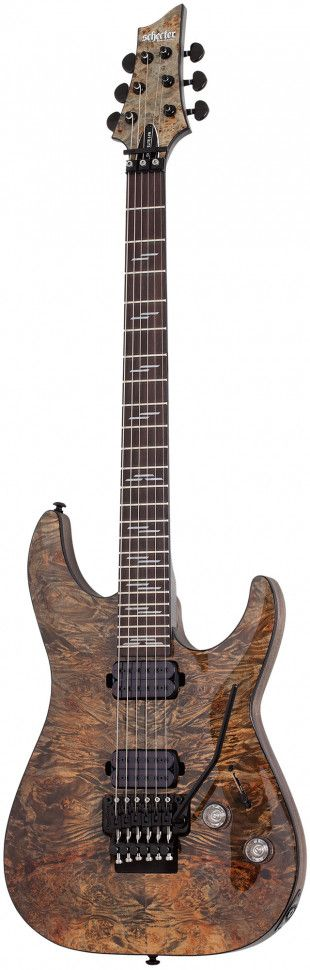 SCHECTER OMEN ELITE-6 FR CHAR - электрогитара, 24 лада, корпус: махагон c топом из капа, гриф: клён, накладка: палисандр, звукосниматели: HH Schecter Diamond Heretic, регулировки: громкость, тон, 5-ти позиционный переключатель, Floyd Rose Special 'Hot Rod'