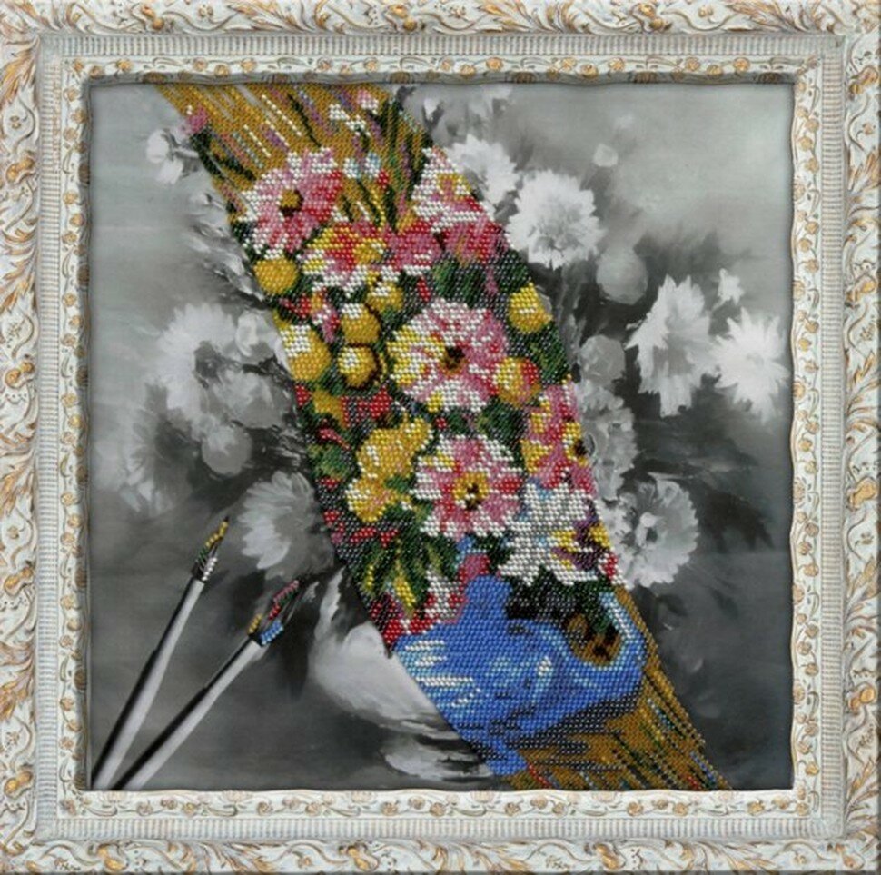Набор для вышивания Вышиваем бисером #В-53 Живопись, Вышивка бисером, 28 x 28 см