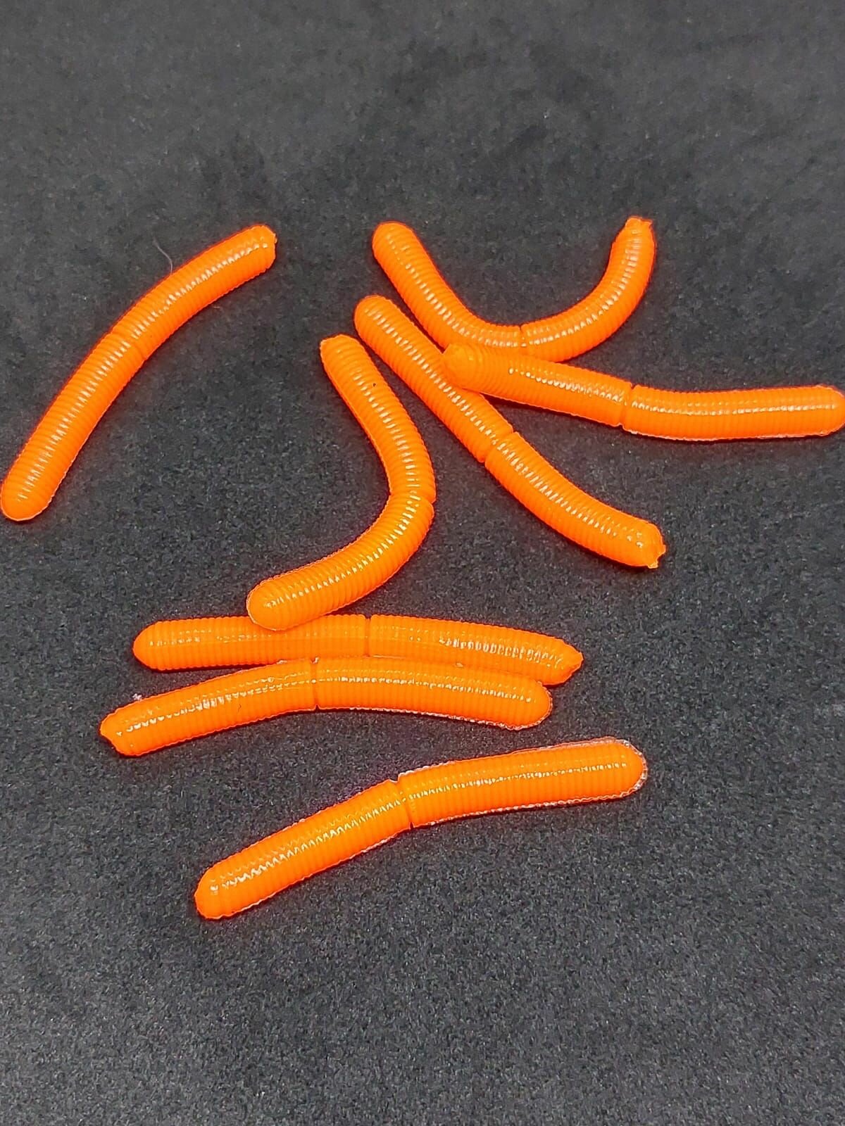 Форелевая Силиконовая приманка Либра. Реплика. Толстая 65 мм. Оранжевый