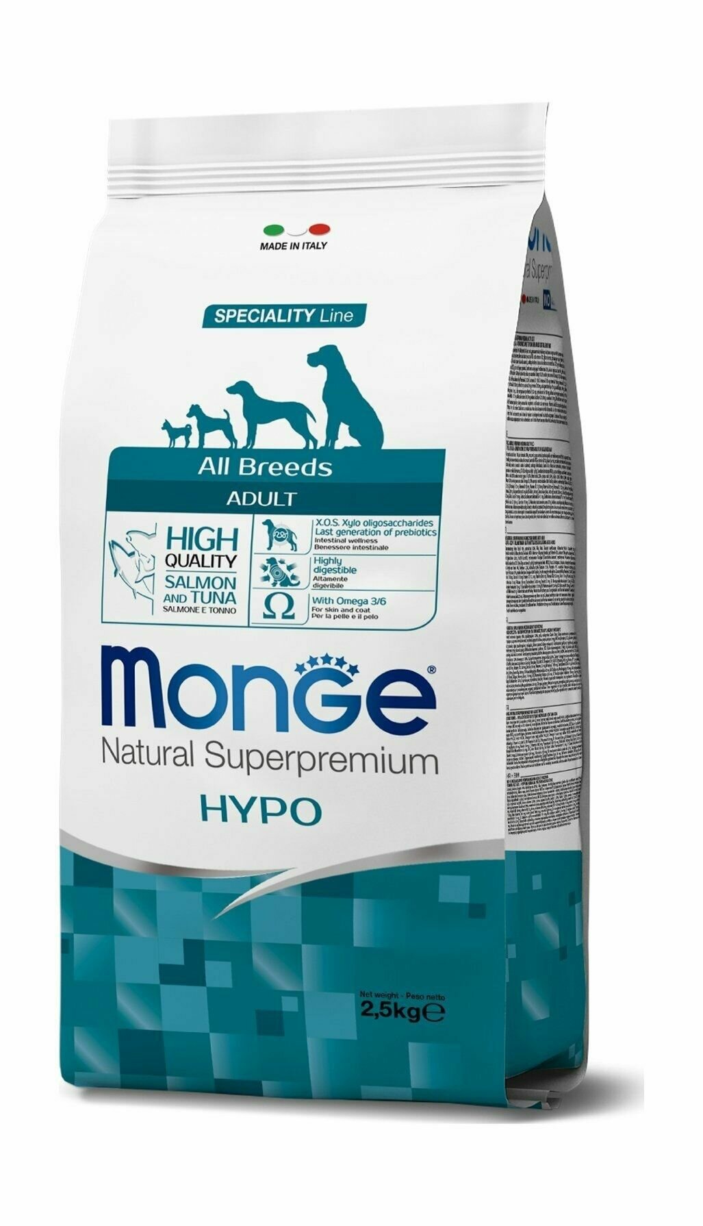 Monge Dog Speciality Hypoallergenic - Корм для собак гипоаллергенный лосось с тунцом (2,5 кг)
